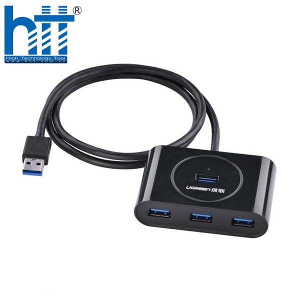 Ugreen 30291 2M Màu Đen Bộ chia Hub USB 3.0 sang 4 cổng USB 3.0 có đèn LED, có cổng cấp nguồn ...